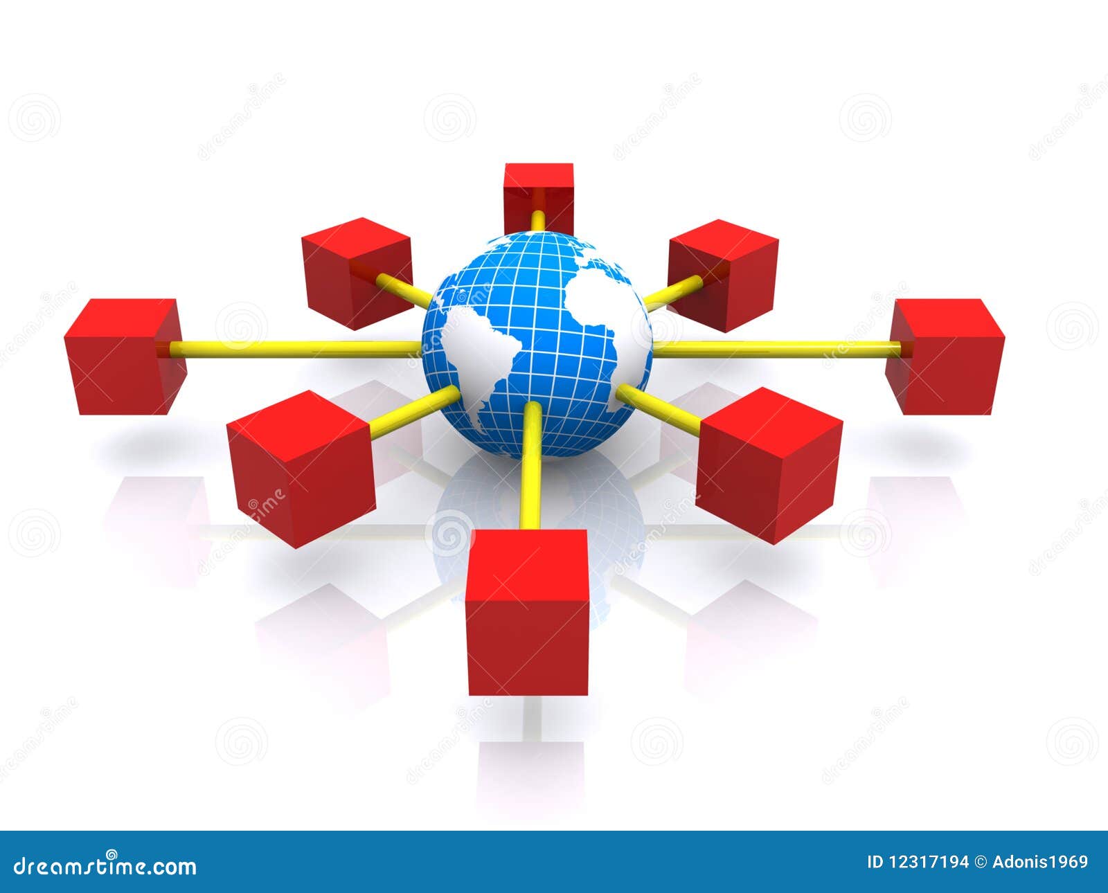 Global network stock illustration. Illustration of boxes - 12317194