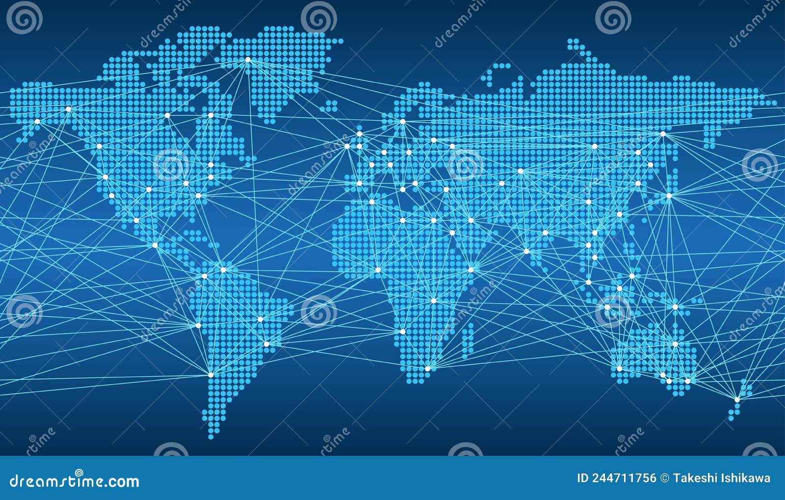 Vector Global Telecommunications Network System Concept. Stock Vector ...