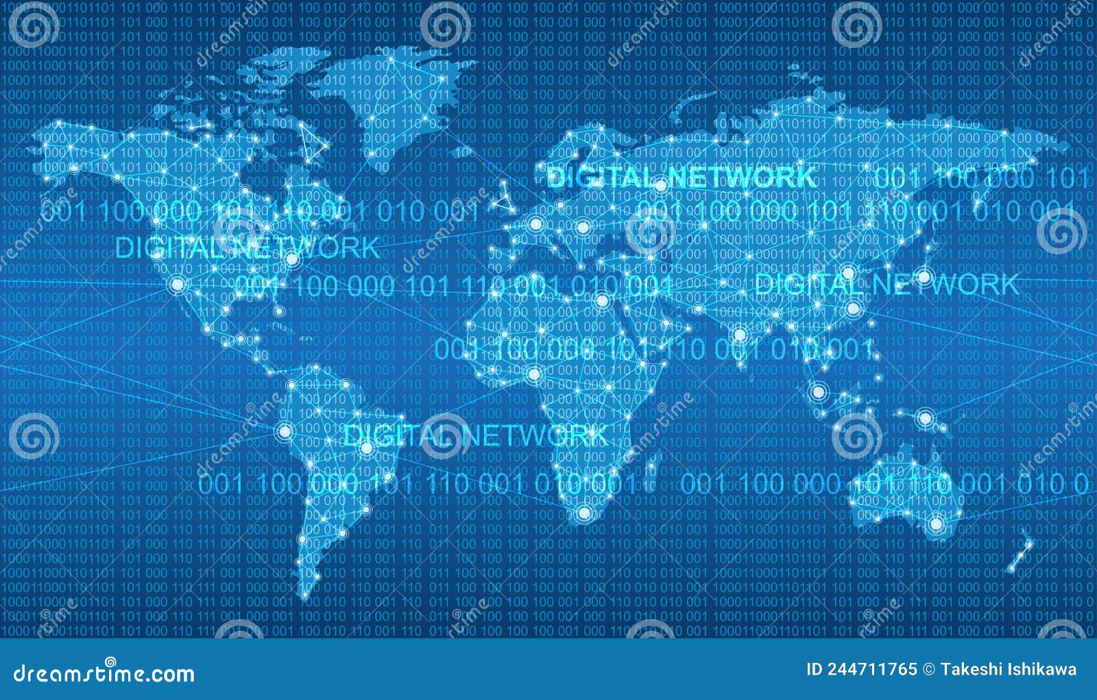 Vector Global Telecommunications Network System Concept. Stock Vector ...