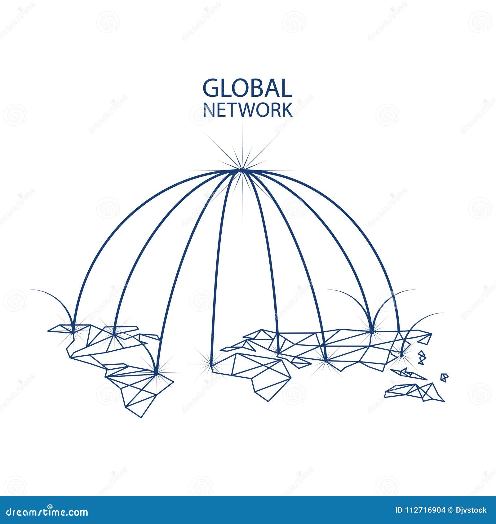 Global Network Design Concept Stock Vector - Illustration of business ...