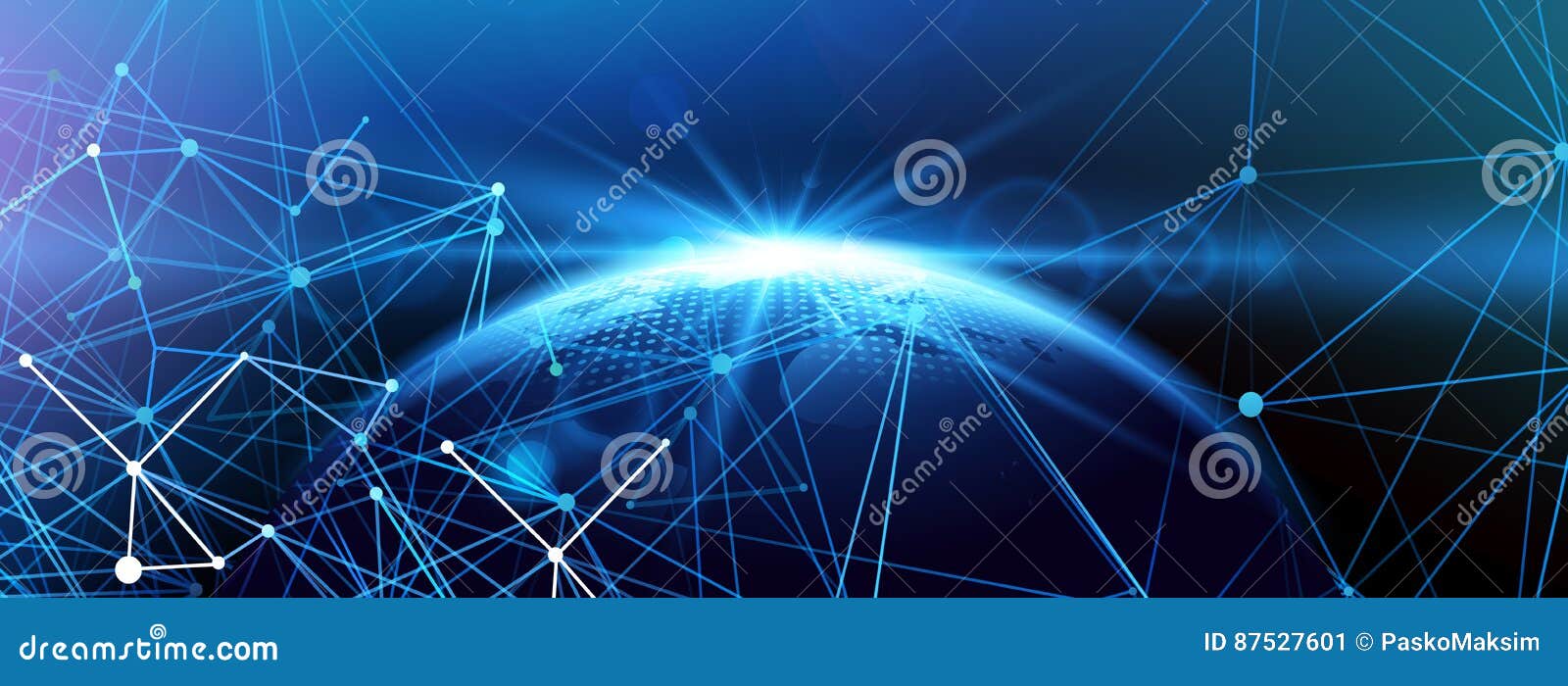 Global Network Background. Vector Stock Vector - Illustration of ...