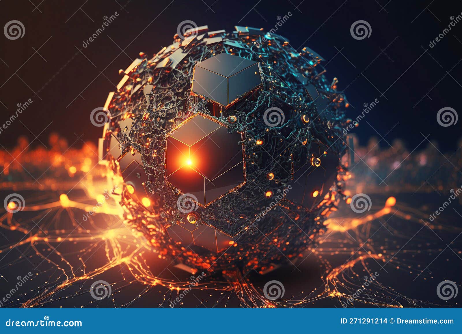 Global Network. Blockchain 3D Illustration. Neural Networks and ... Global Network. Blockchain 3D Illustration. Neural Networks and ...