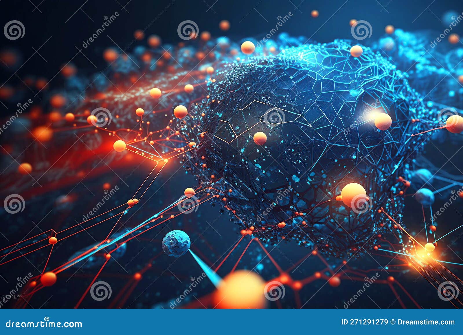 Global Network. Blockchain 3D Illustration. Neural Networks and ... Global Network. Blockchain 3D Illustration. Neural Networks and ...
