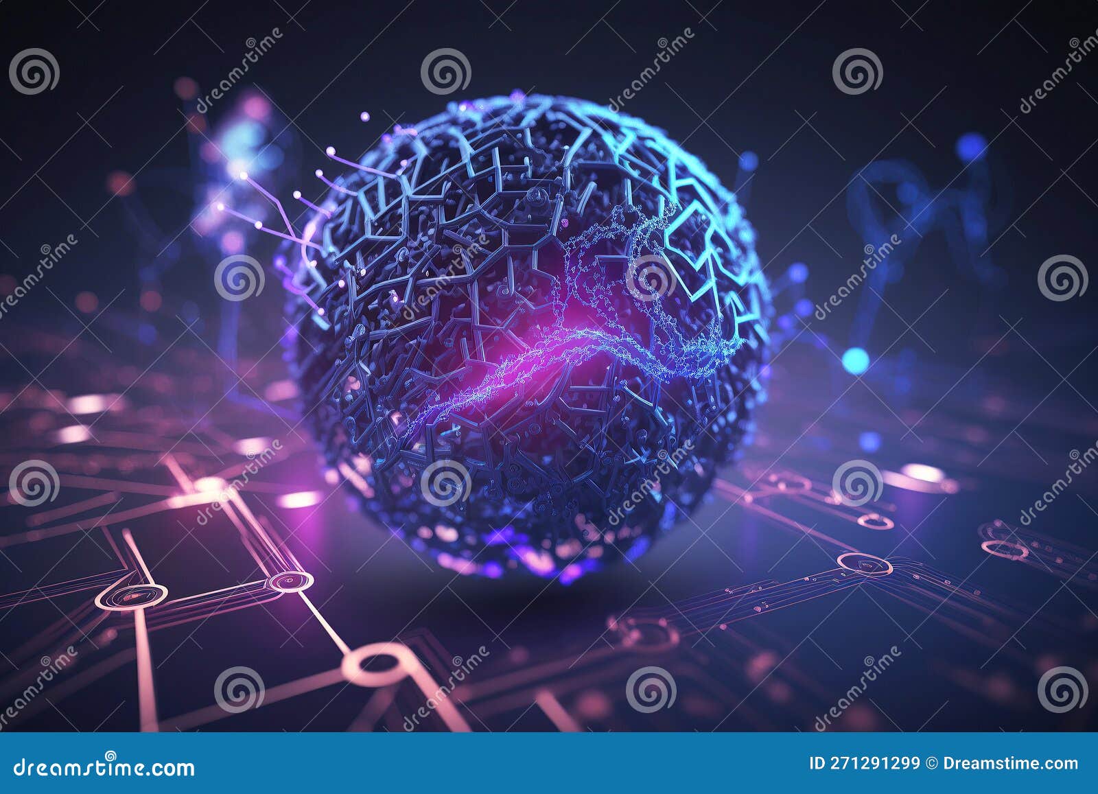 Global Network. Blockchain 3D Illustration. Neural Networks and ... Global Network. Blockchain 3D Illustration. Neural Networks and ...