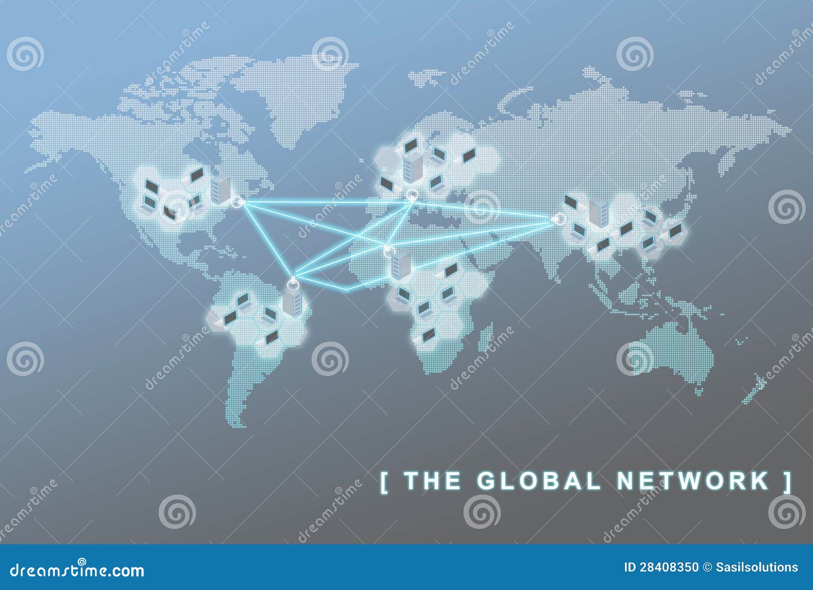The Global Network Business Concept Stock Illustration - Illustration ...