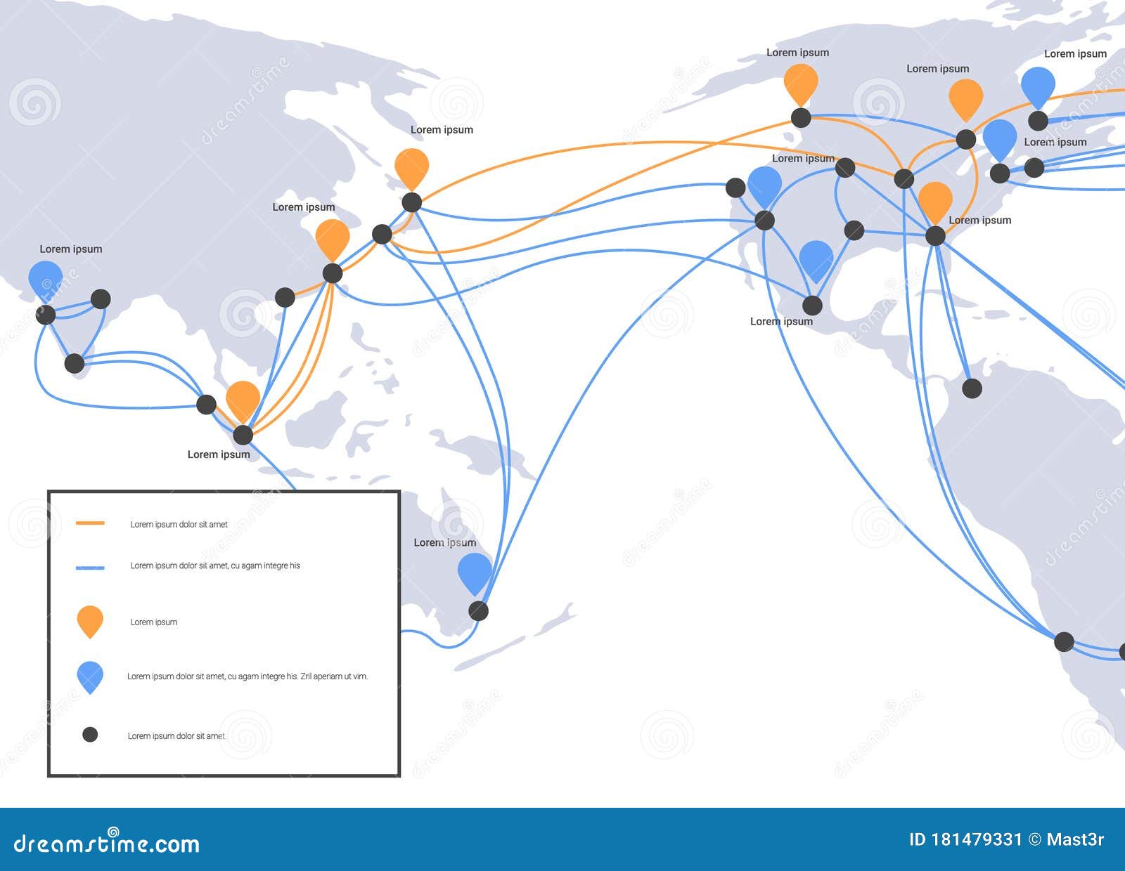 Global Network Cable Connections and Information Transfer System World ...