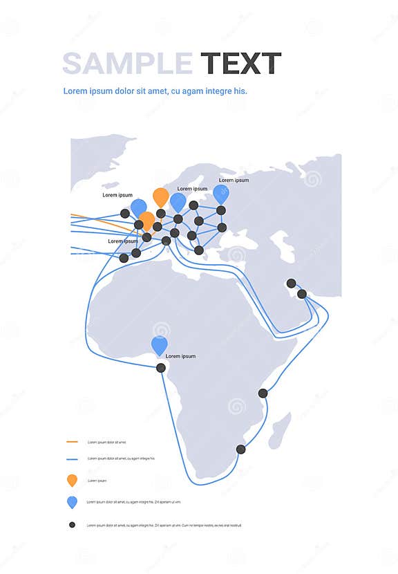 Global Network Cable Connections and Information Transfer System World ...