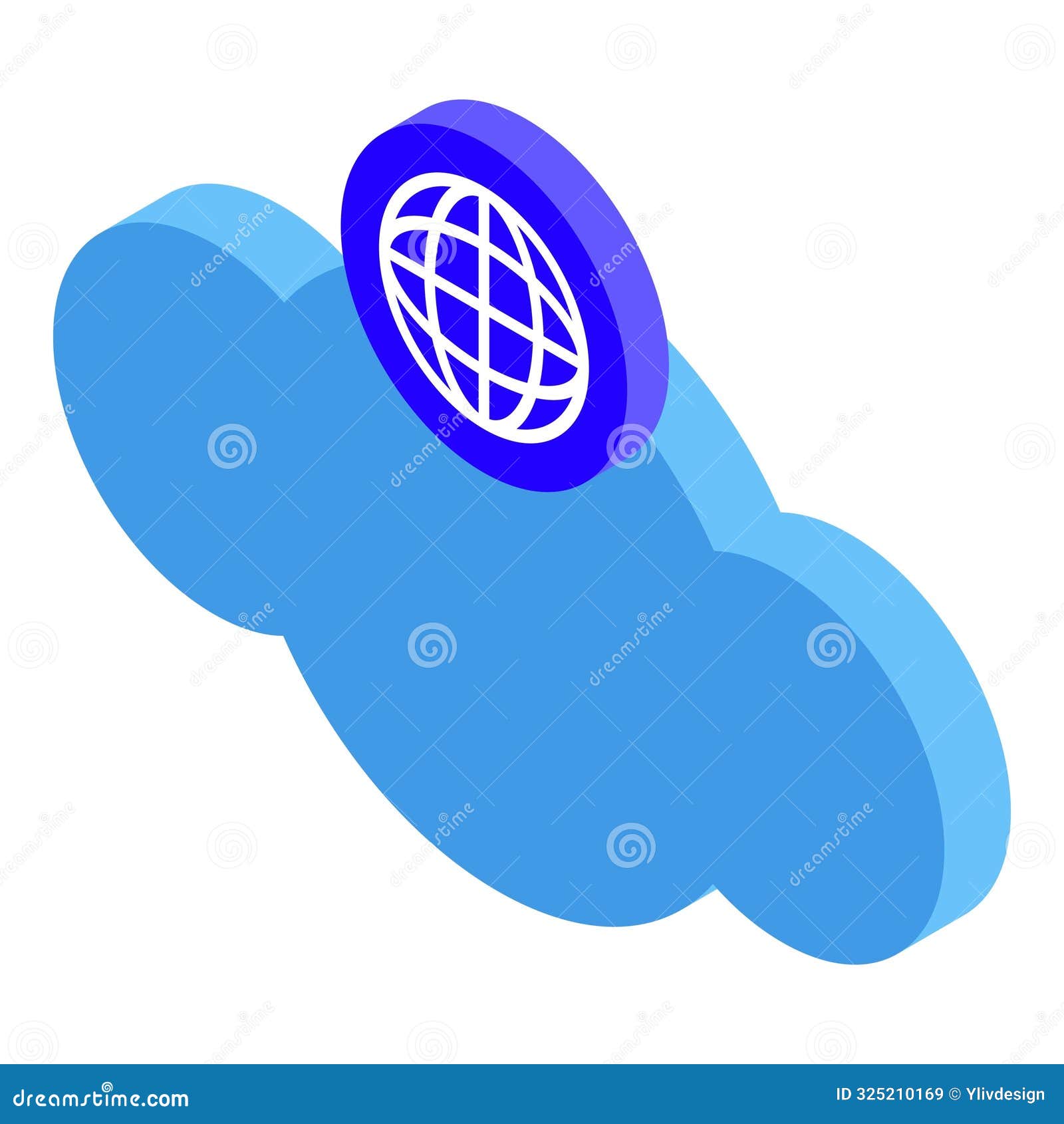 Global Network Cloud Computing Icon Showing Internet Service Stock Vector - Illustration of ...