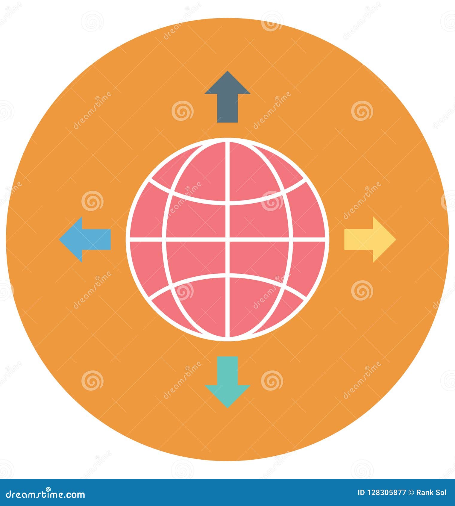 Global Network Color Illustration Vector Icon Stock Vector ...