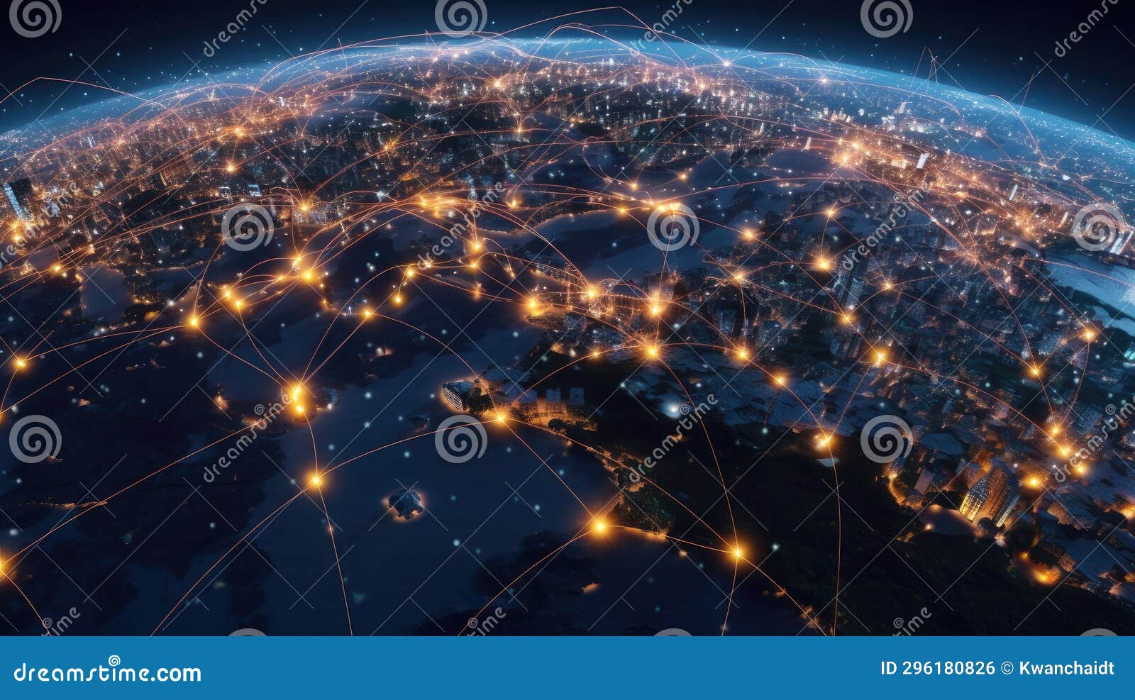 A Global Network of Communication Lines Connecting People Across ...