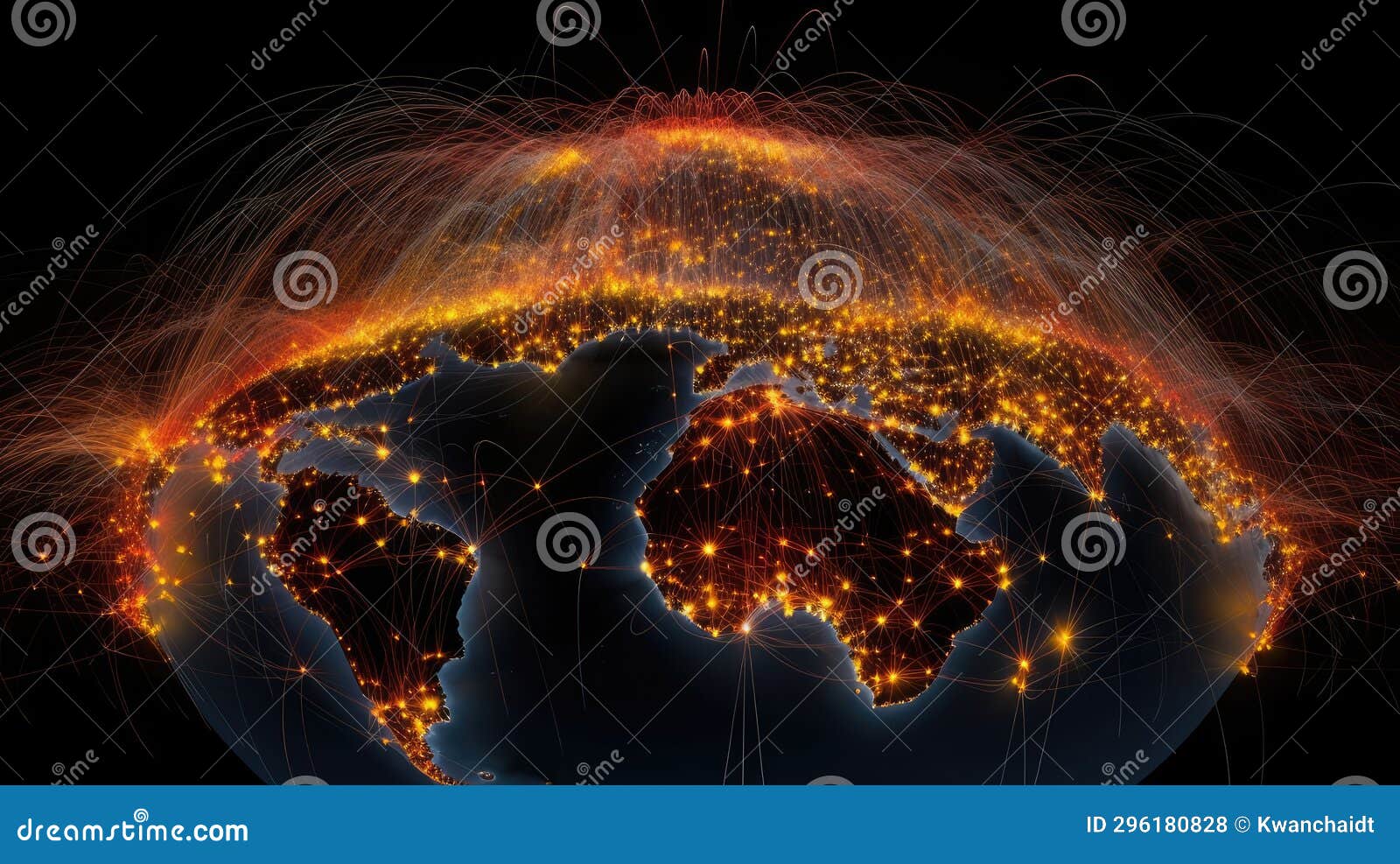A Global Network of Communication Lines Connecting People Across ...