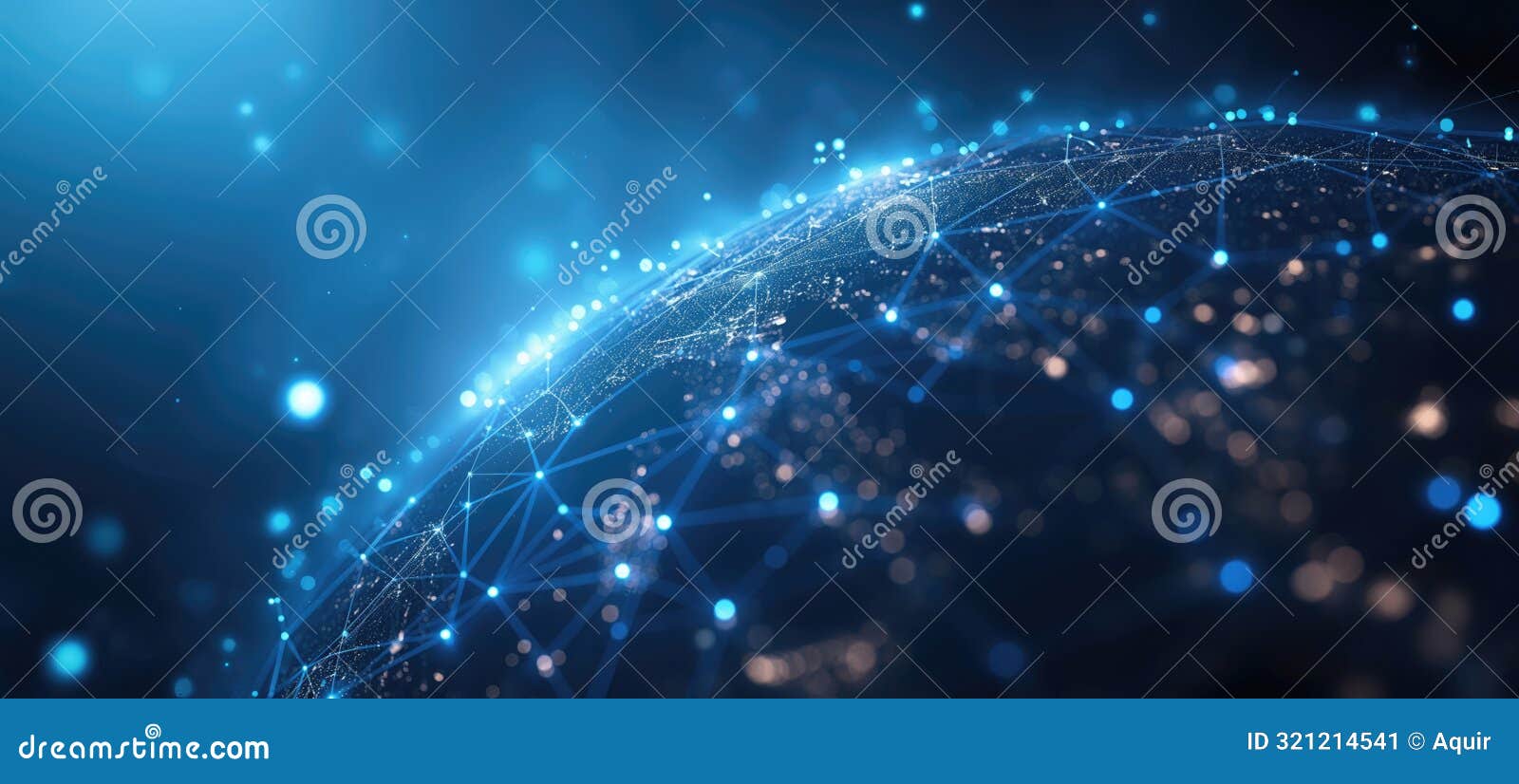 Global Network Concept. Communication Technology Banner. Connectivity ...