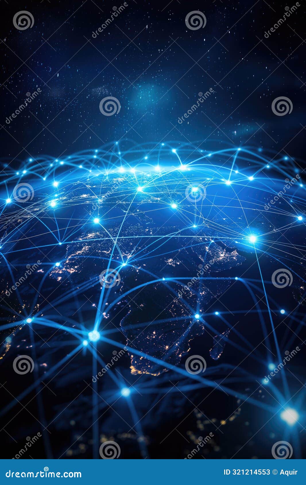 Global Network Concept. Communication Technology Banner. Connectivity ...