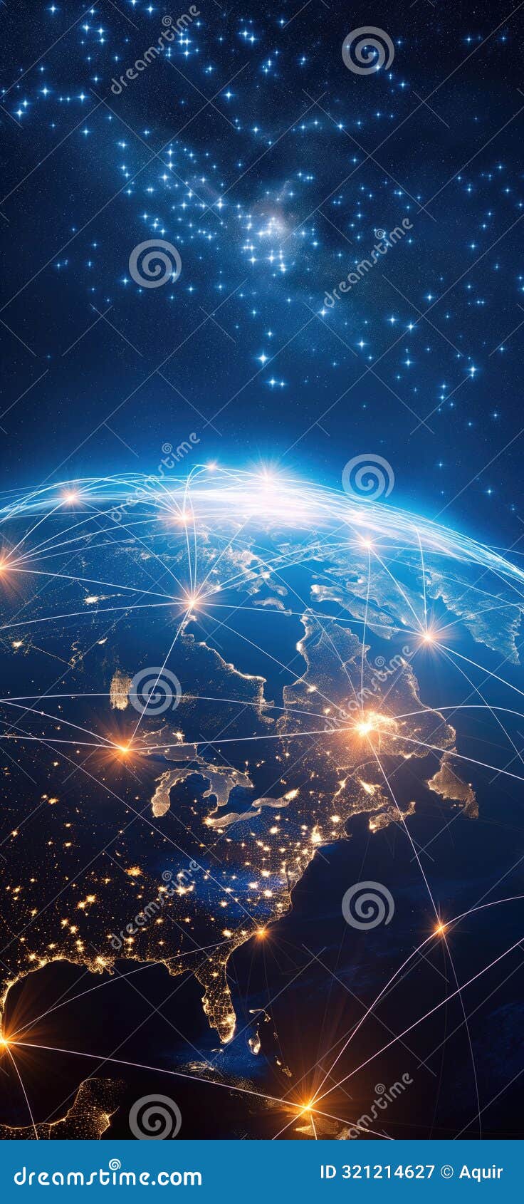 Global Network Concept. Communication Technology Banner. Connectivity ...