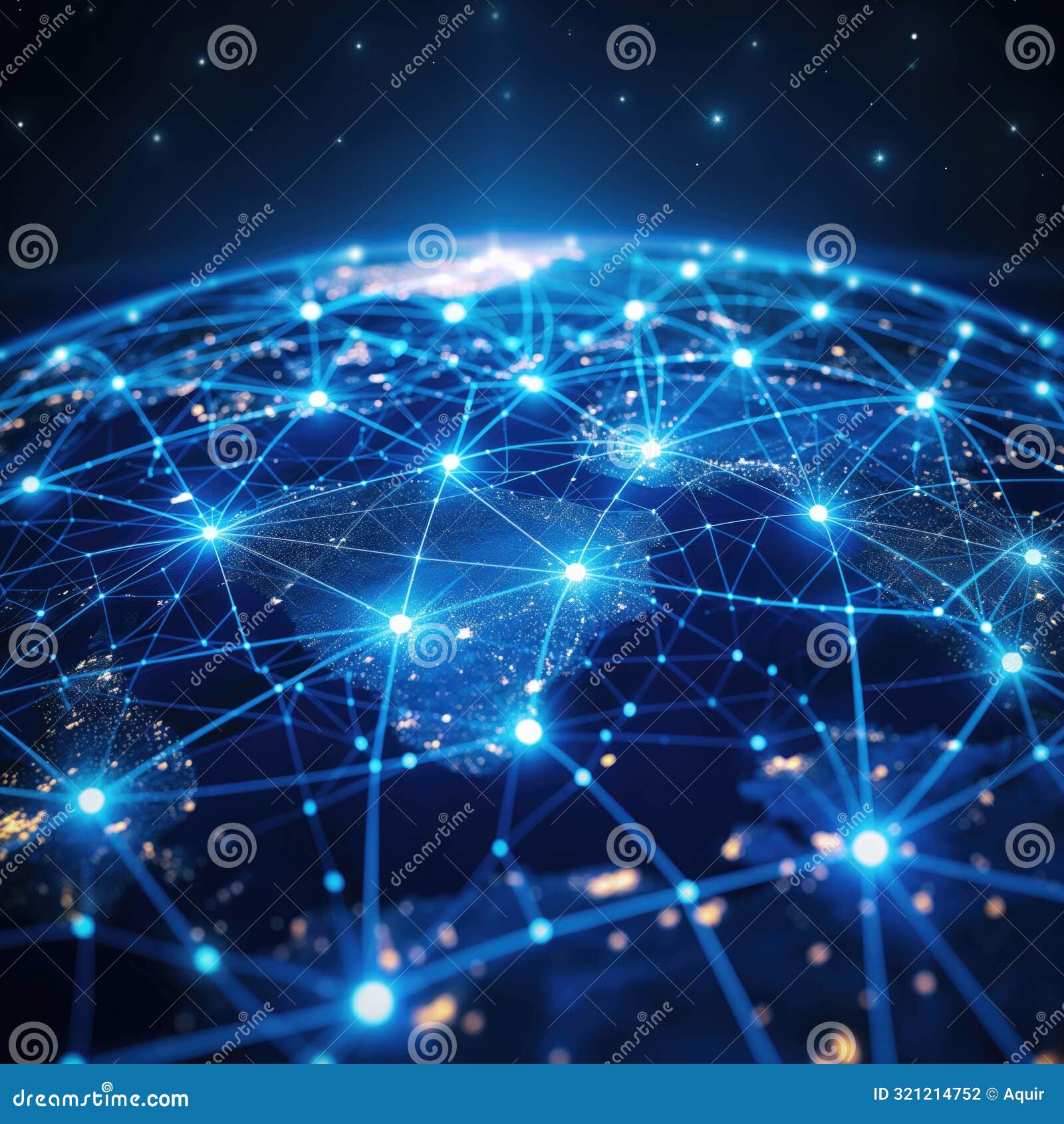 Global Network Concept. Communication Technology Banner. Connectivity ...