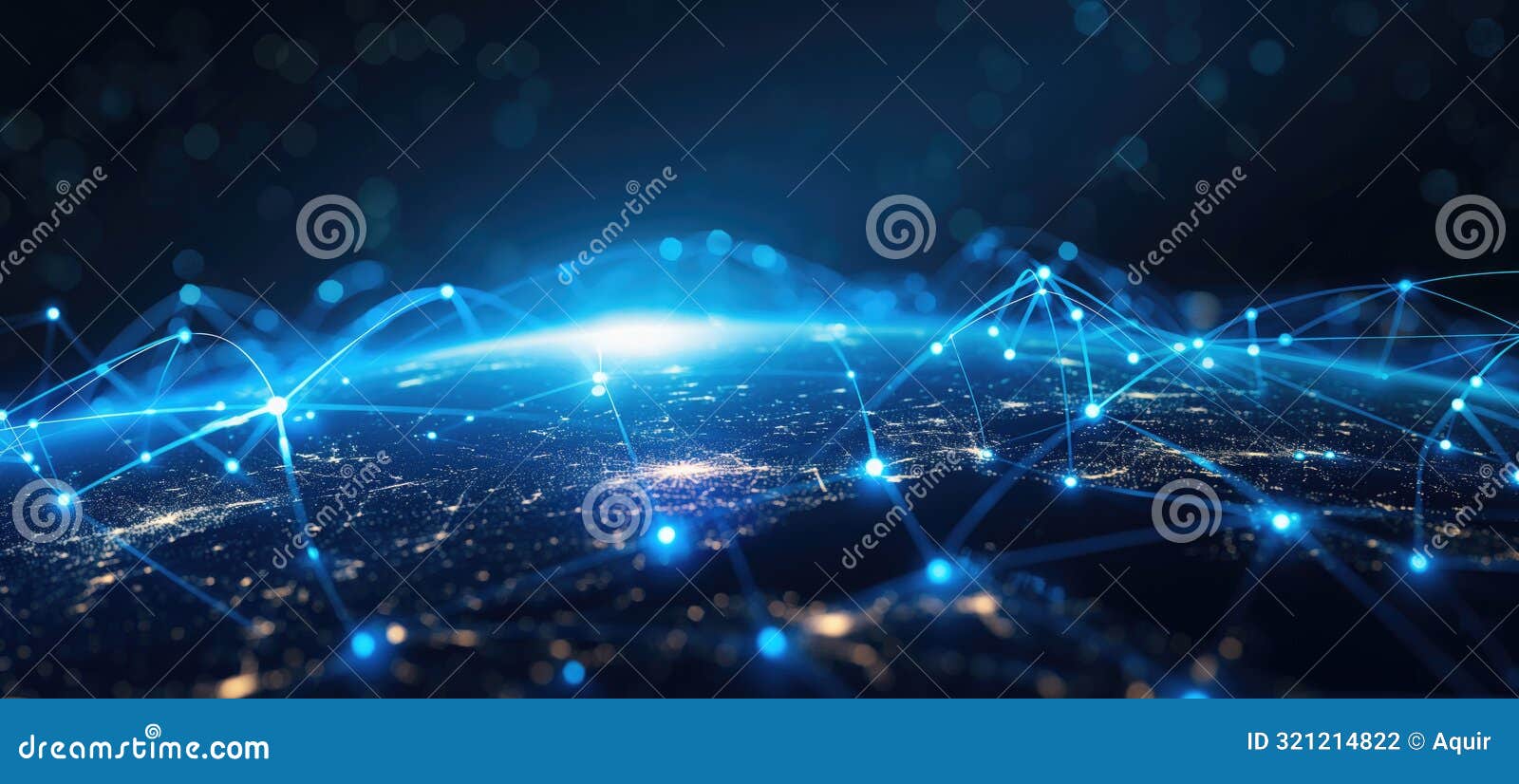 Global Network Concept. Communication Technology Banner. Connectivity ...