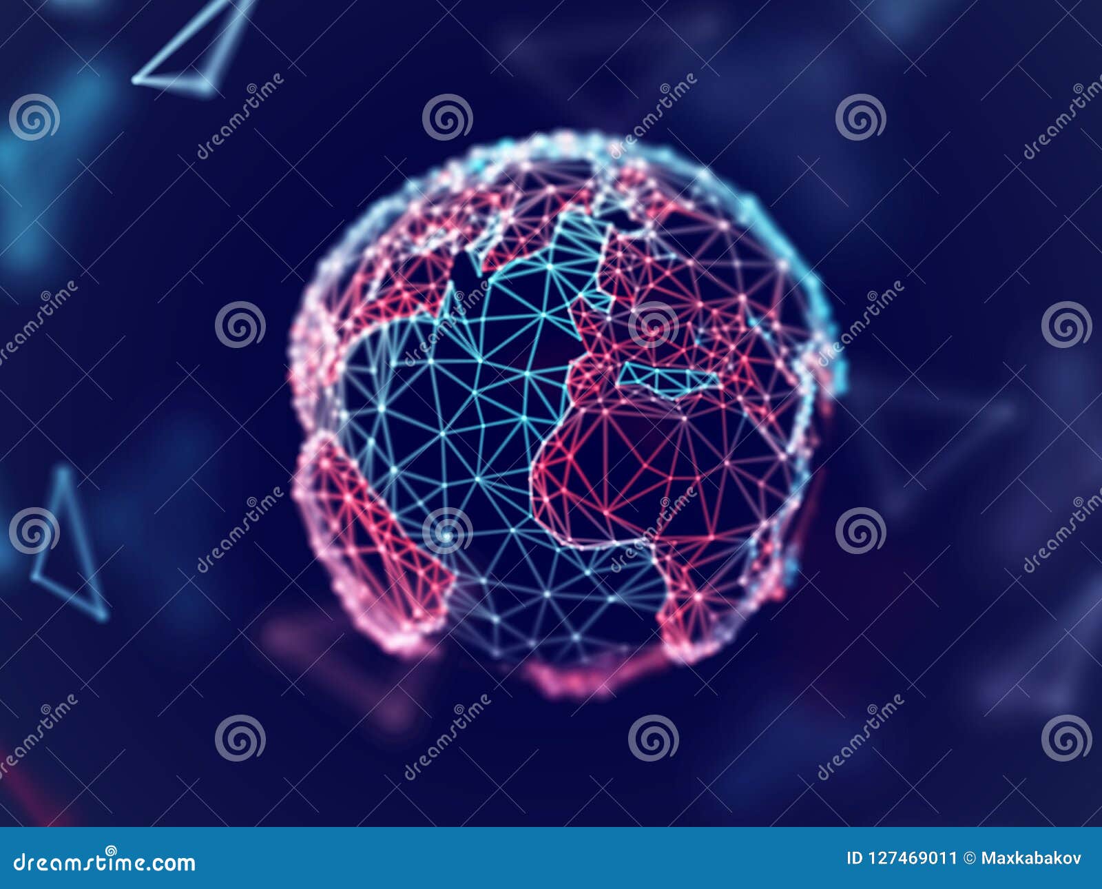 Global Network Concept: Digital Planet Earth with Connection Lines ...