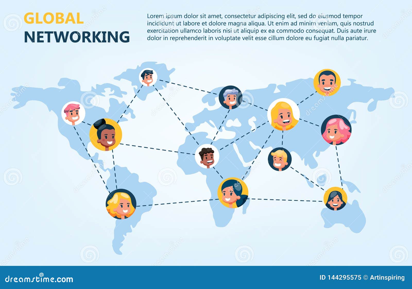 Global Network Concept. Idea of Online Communication Stock Vector ...