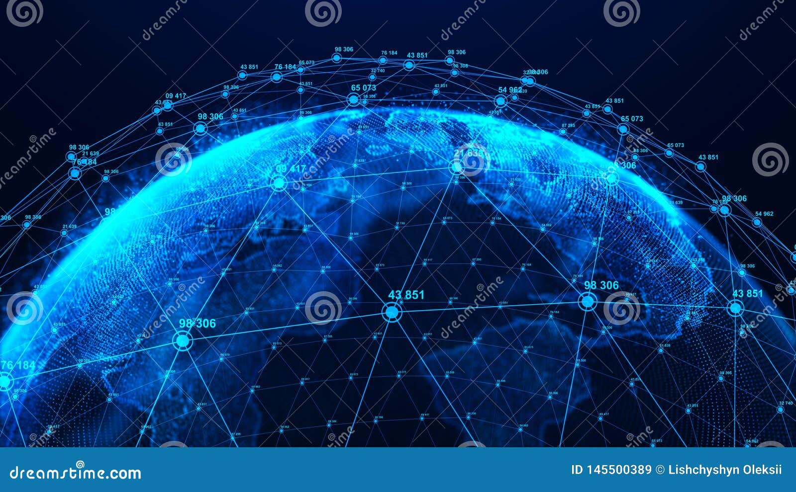 Global Network Concept. World Map Point. Global Network Planet Earth ...