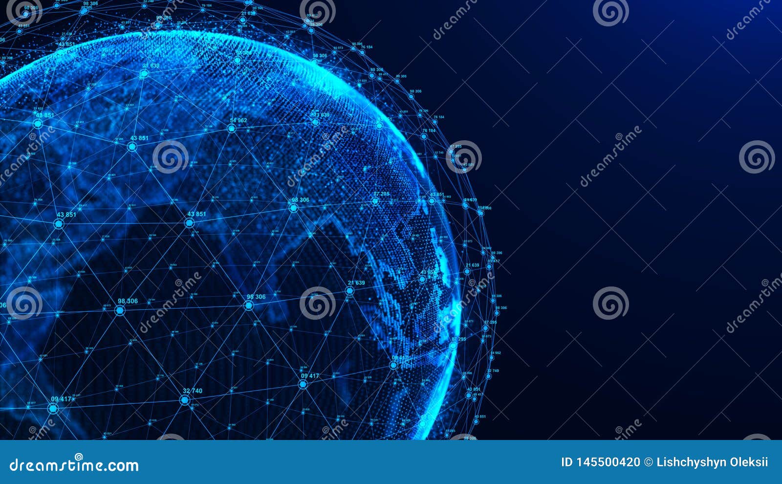 Global Network Concept. World Map Point. Global Network Planet Earth ...
