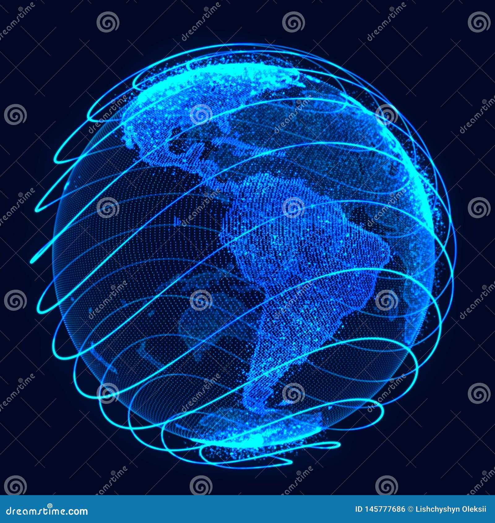 Global Network Concept. World Map Point. Global Network Planet Earth ...