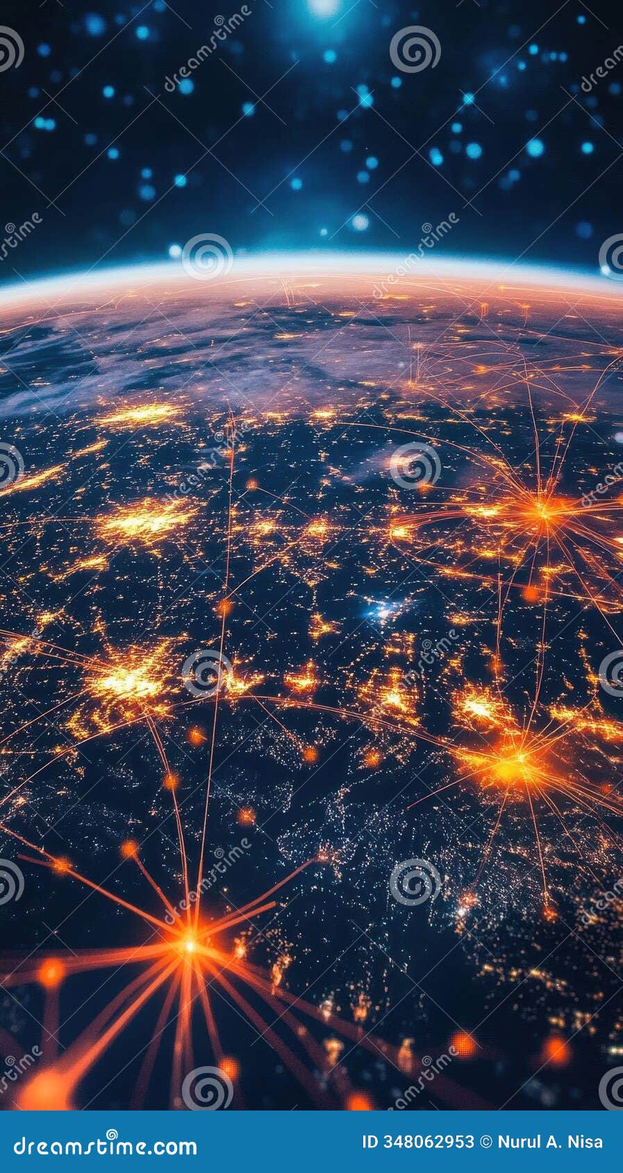 Global Network of Connected Cities, a Visual Representation of ...