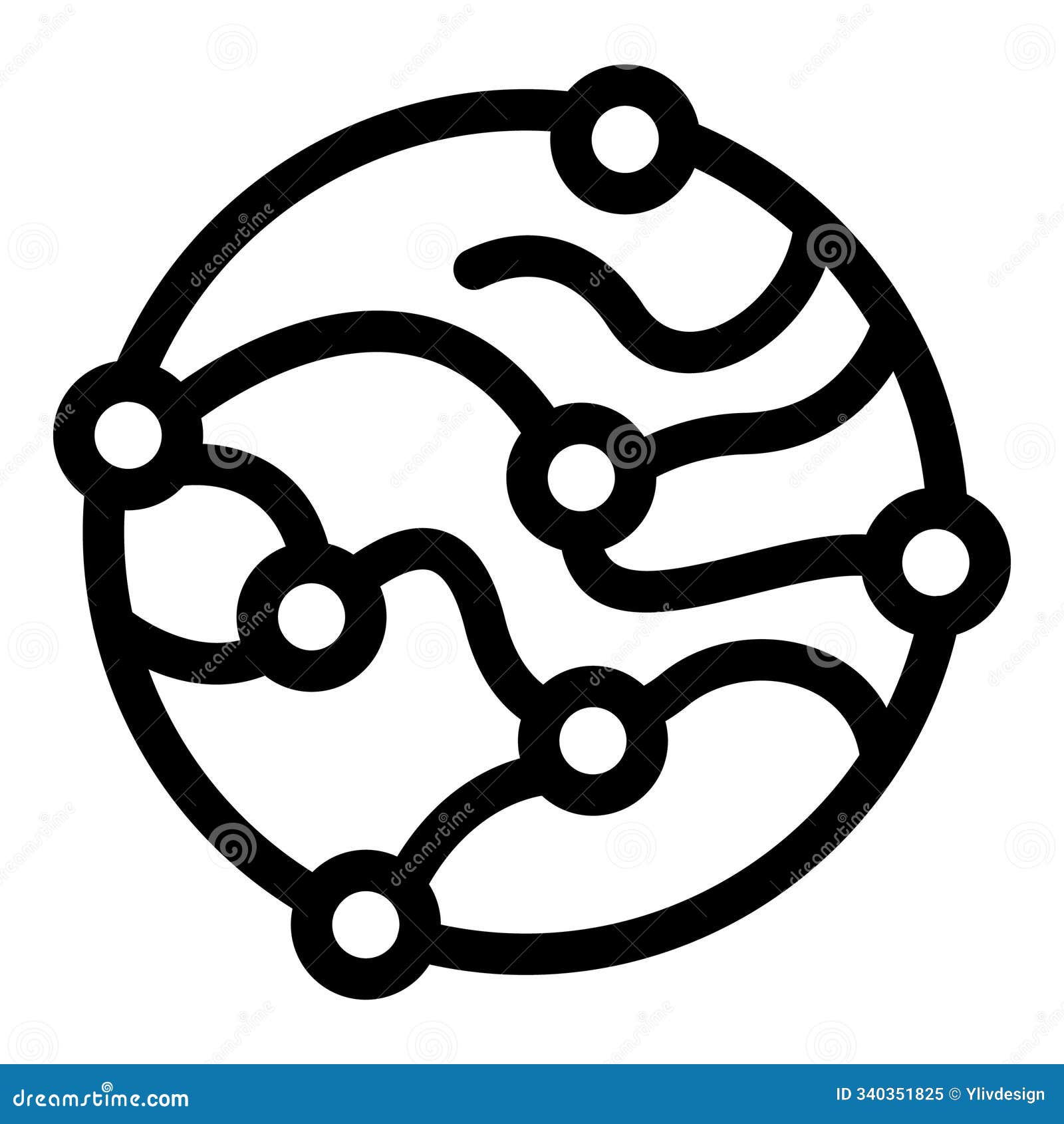 Global Network Connecting Cities Around the World Icon Stock ...