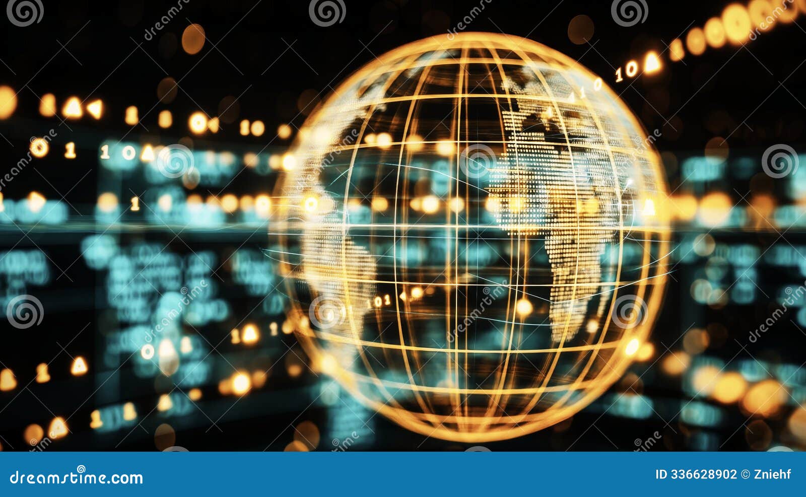 Global Network Connecting Digital Data Flow Around the World Stock ...