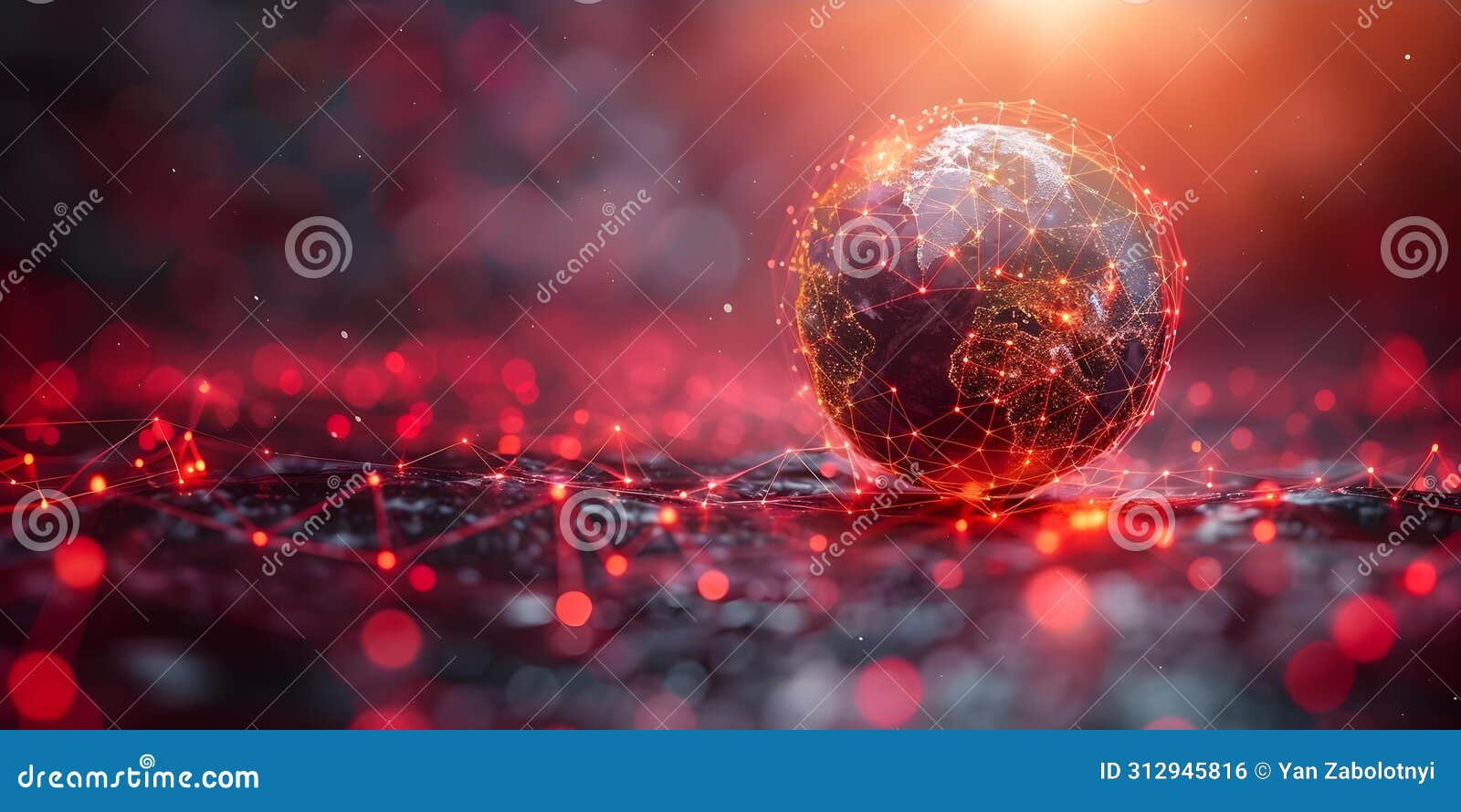 Global Network Connecting People and Information Worldwide. Concept ...