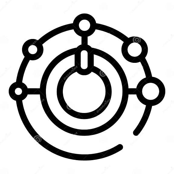 Global Network Connecting Points with Lines Forming Concentric Circles ...