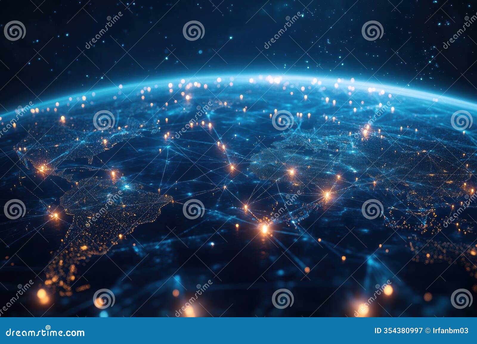Global Network, Connecting the World through Technology Stock Image ...