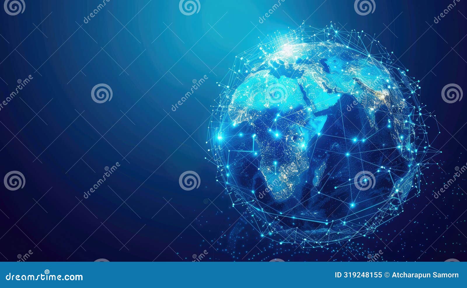 Global Network Connection. Abstract Illustration of a Technology Data ...