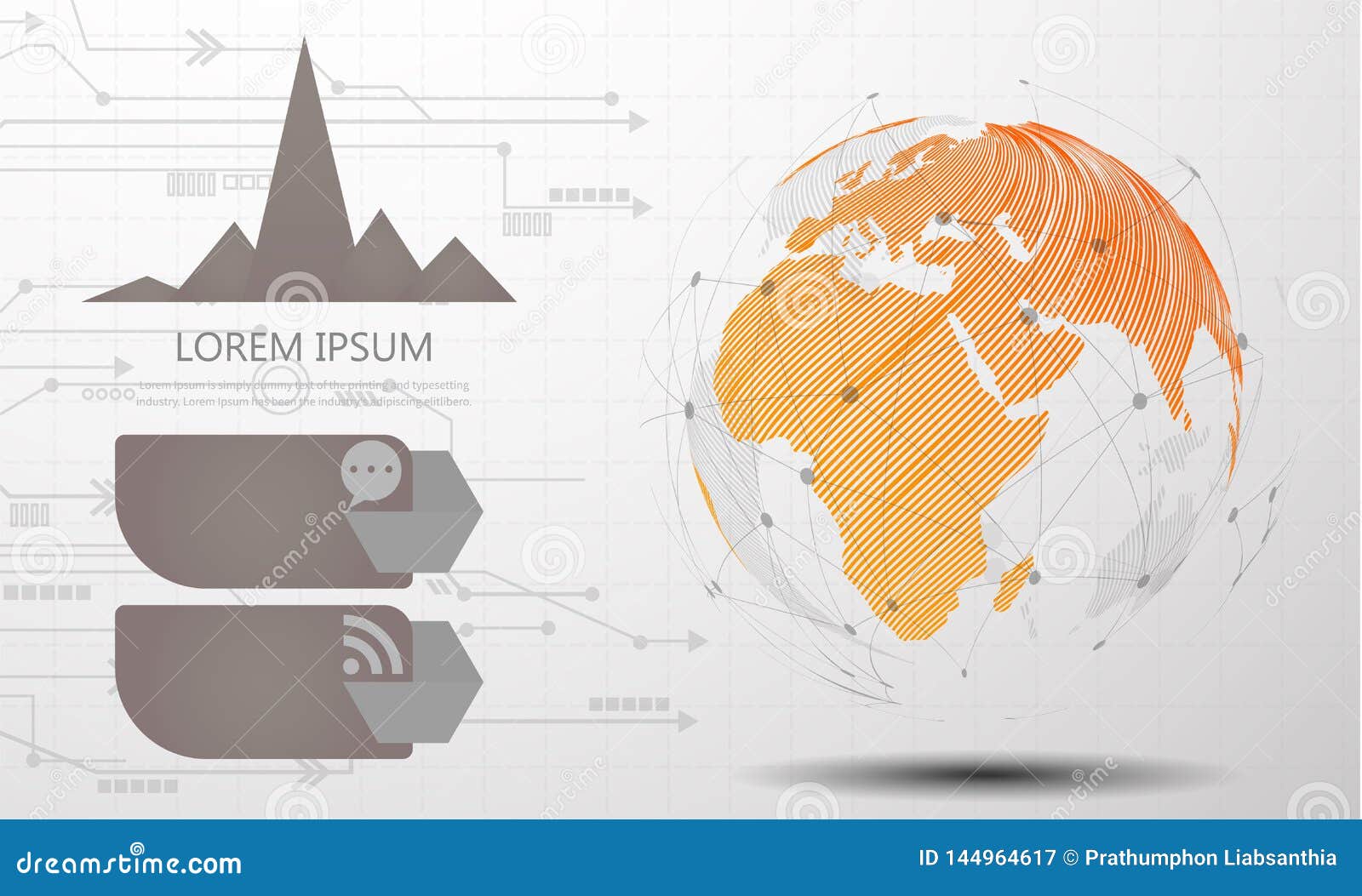 Global Network Connection Abstract of World Network, Internet and ...