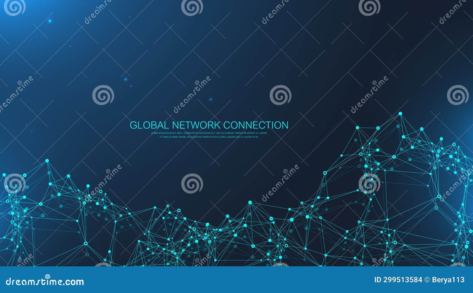 Global Network Connection Banner Design Template. Header Social Network ...