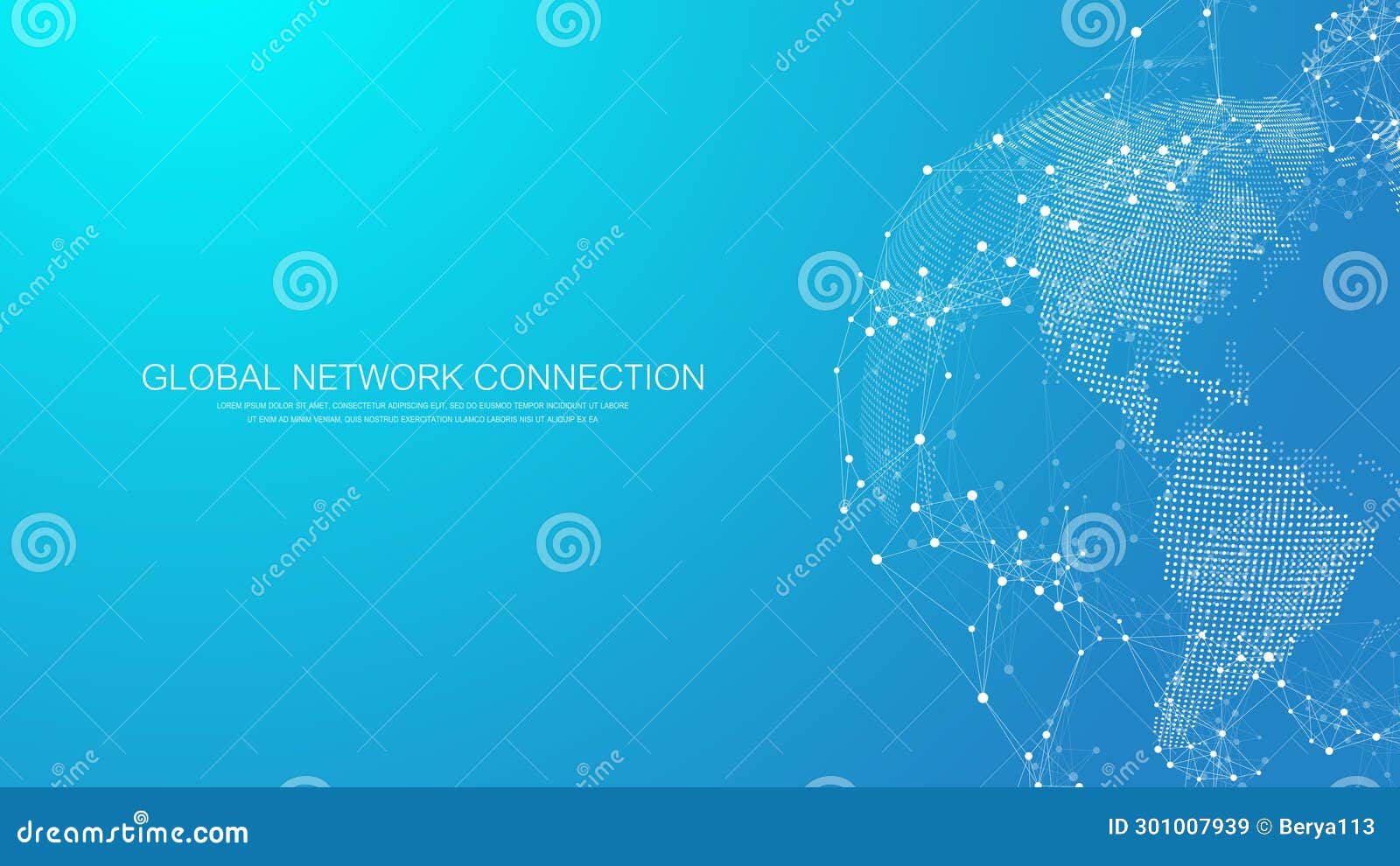Global Network Connection Banner Design Template. Header Social Network ...