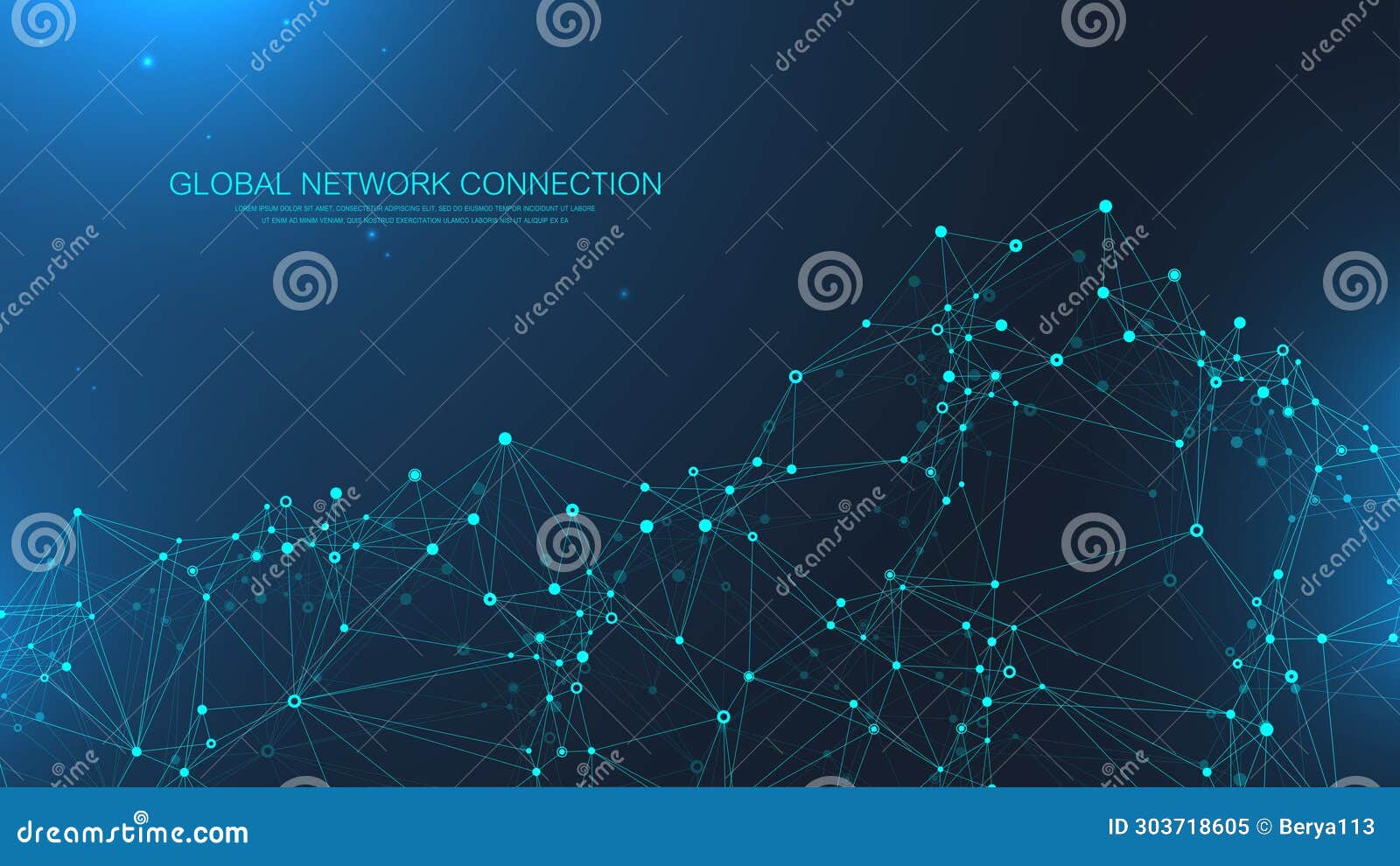 Global Network Connection Banner Design Template. Header Social Network ...