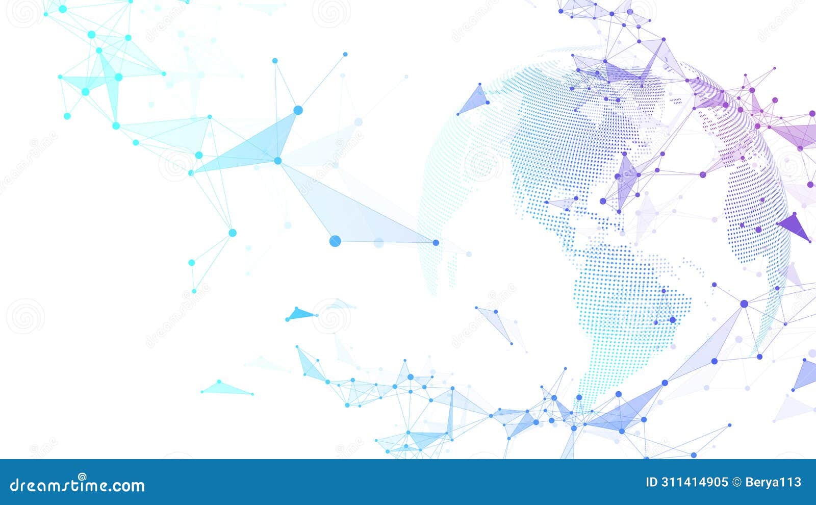 Global Network Connection Banner Design Template. Header Social Network ...