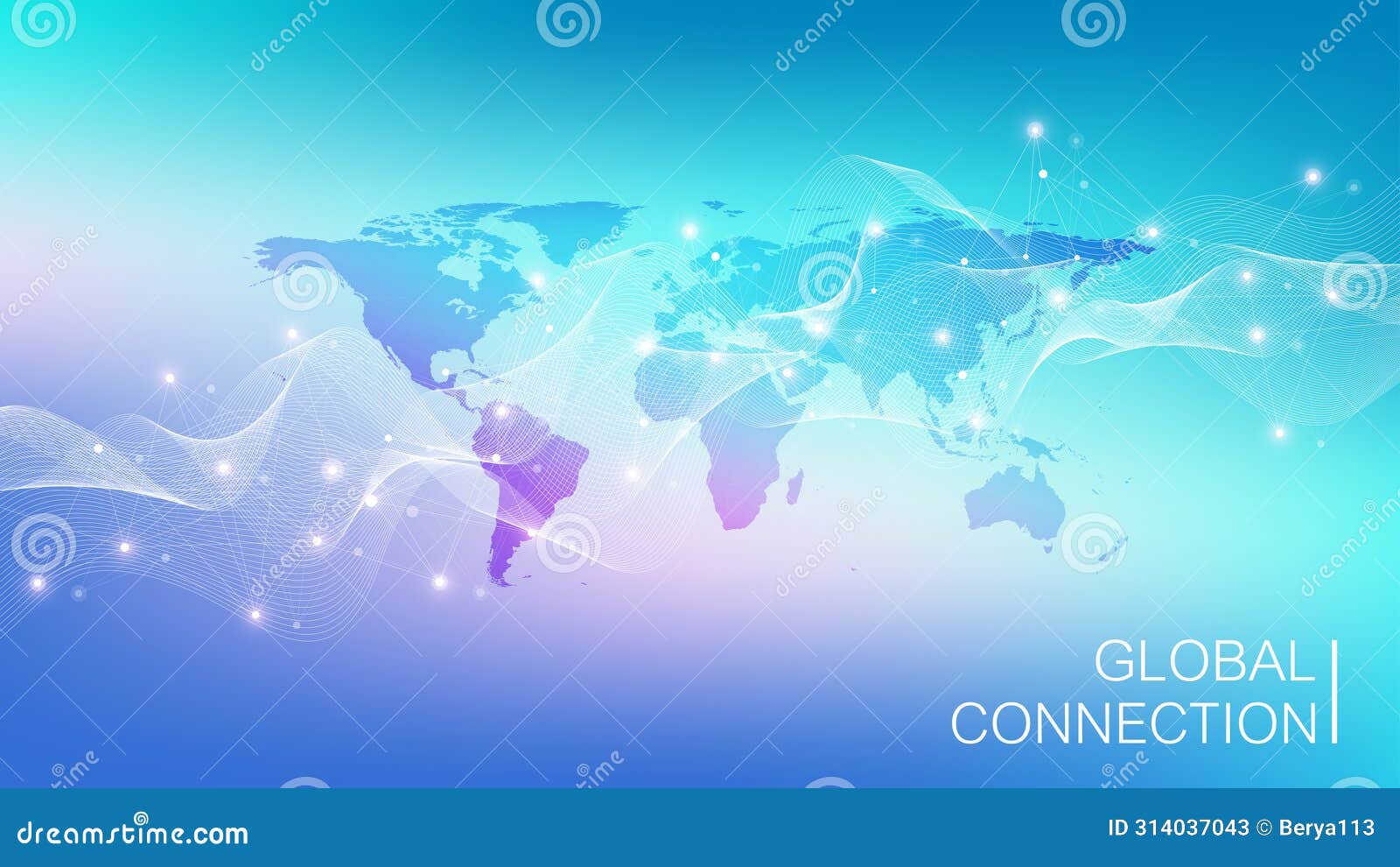 Global Network Connection Banner Design Template. Header Social Network ...