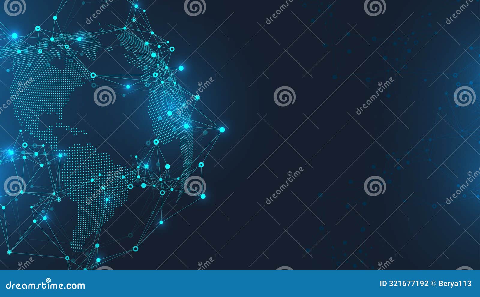 Global Network Connection Banner Design Template. Header Social Network ...