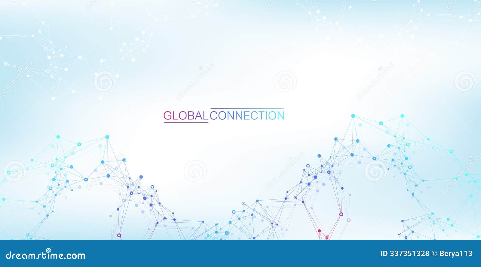 Global Network Connection Banner Design Template. Header Social Network ...
