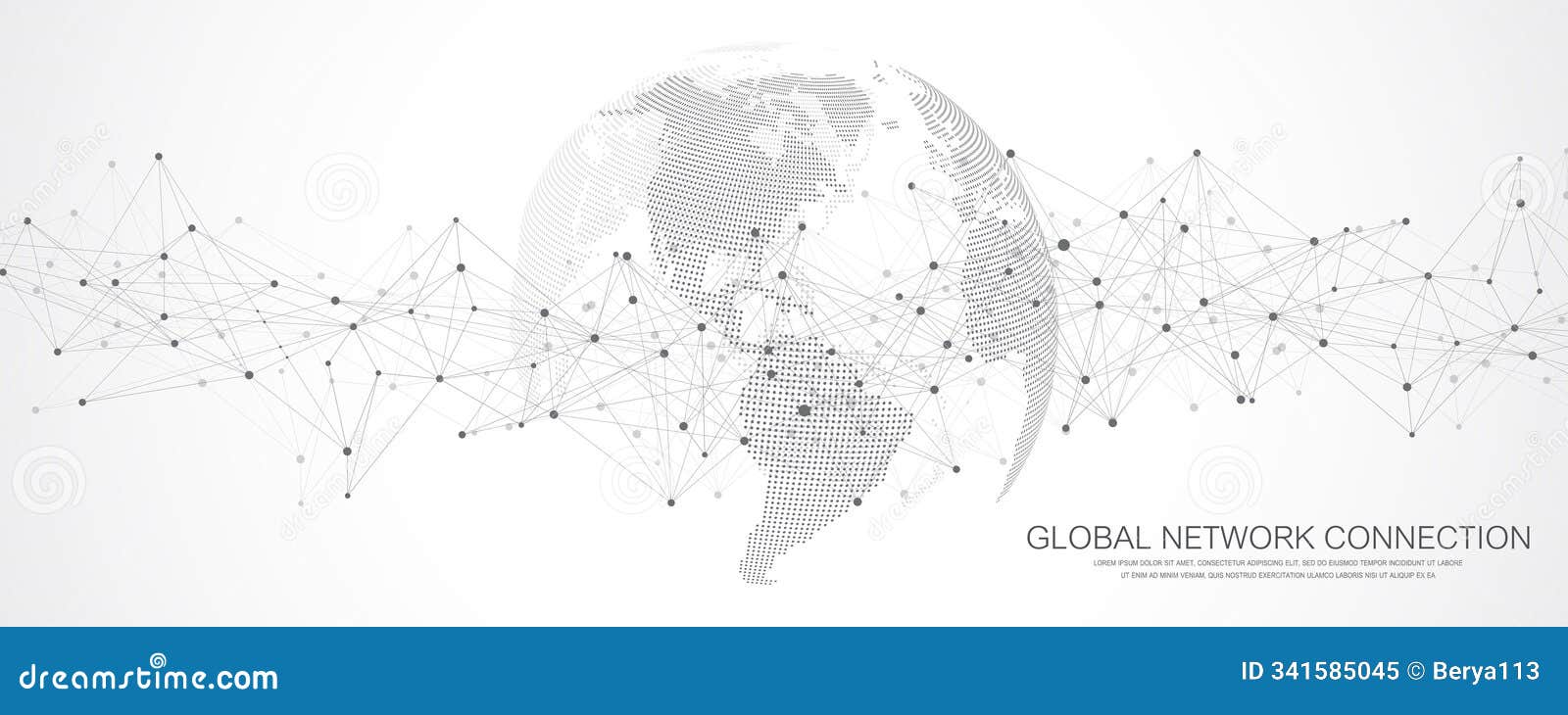 Global Network Connection Banner Design Template. Header Social Network ...