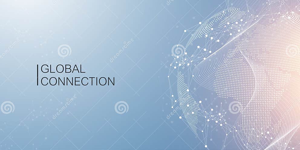 Global Network Connection Banner Design Template. Header Social Network ...