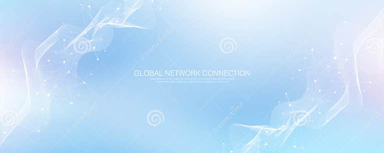 Global Network Connection Banner Design Template. Header Social Network ...