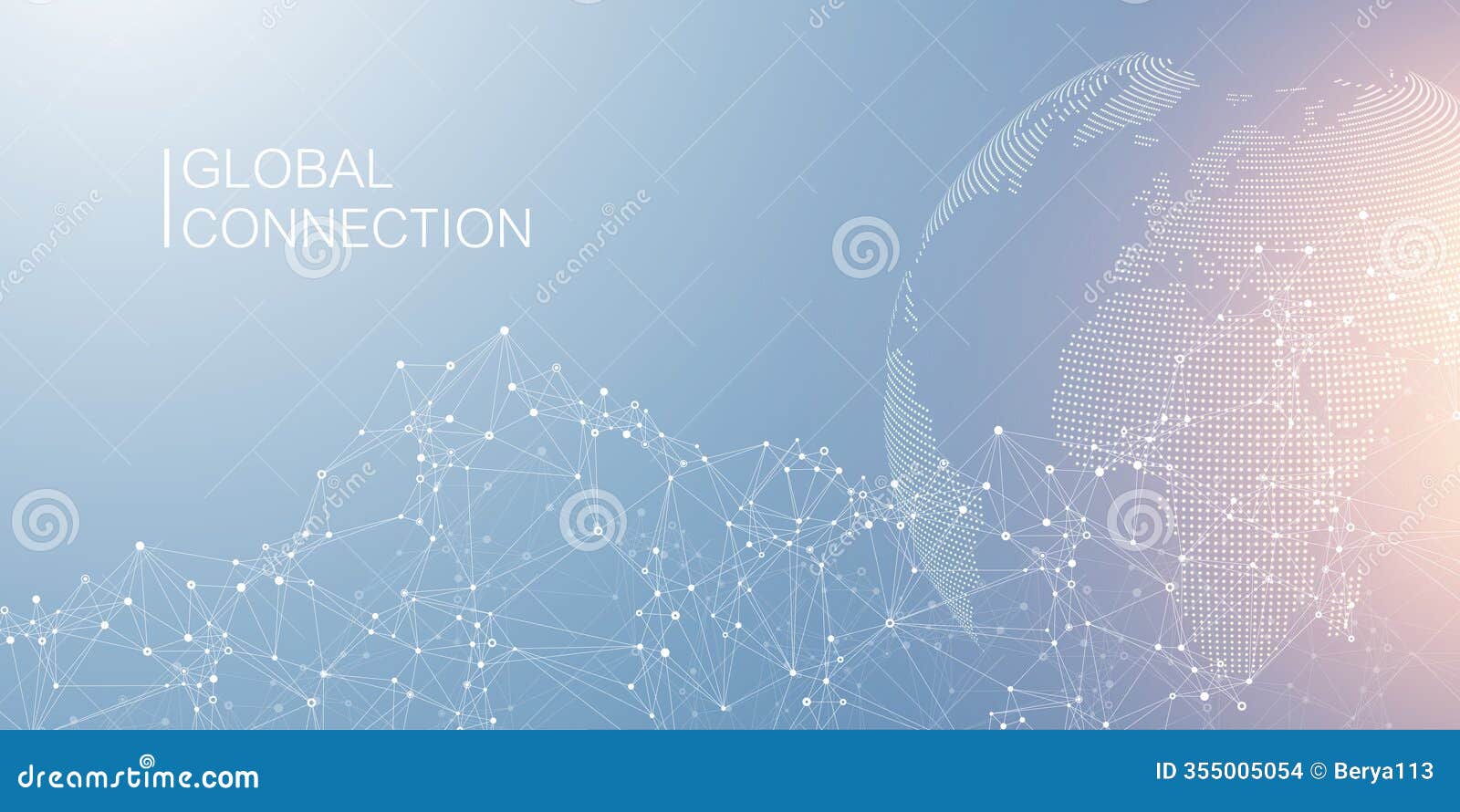 Global Network Connection Banner Design Template. Header Social Network ...