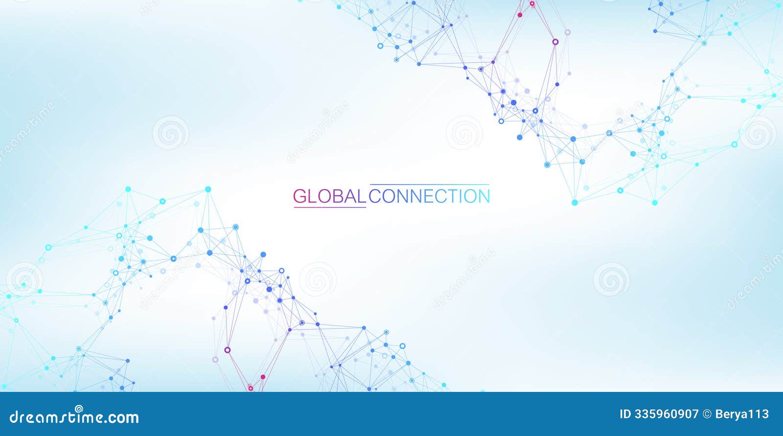 Global Network Connection Banner Design Template. Header Social Network ...
