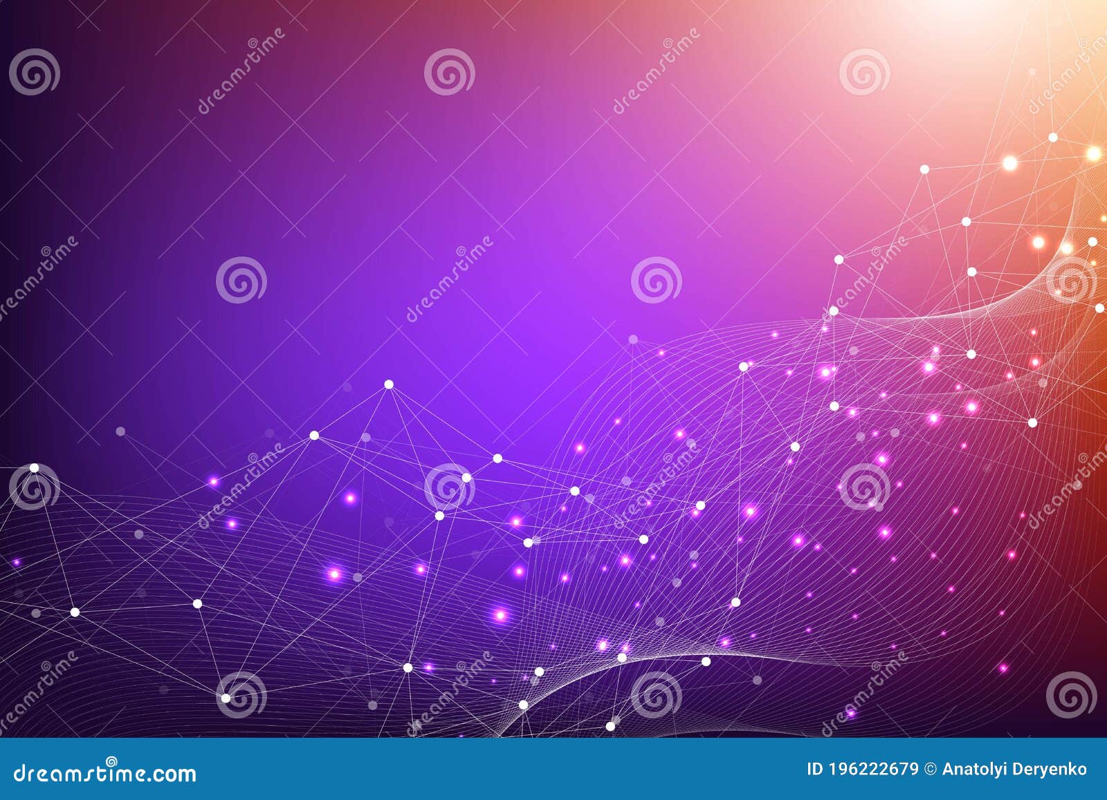 Global Network Connection Concept. Big Data Visualization Stock ...