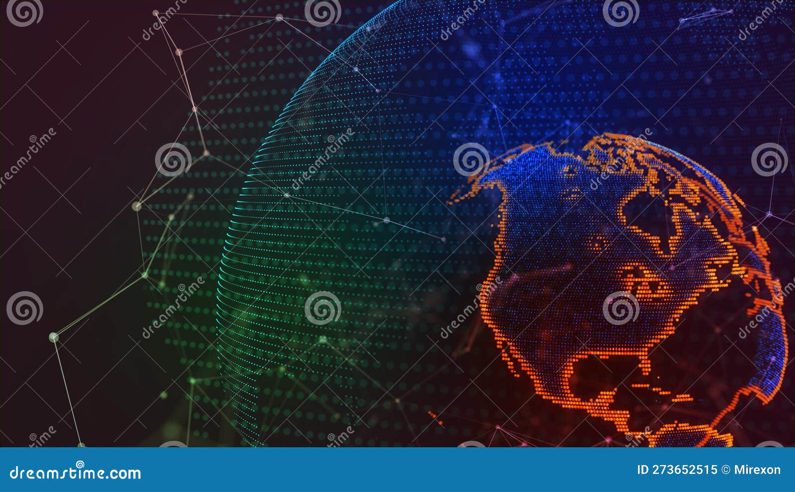 Global Network Connection. Concept of Dot and Line Composition of ...