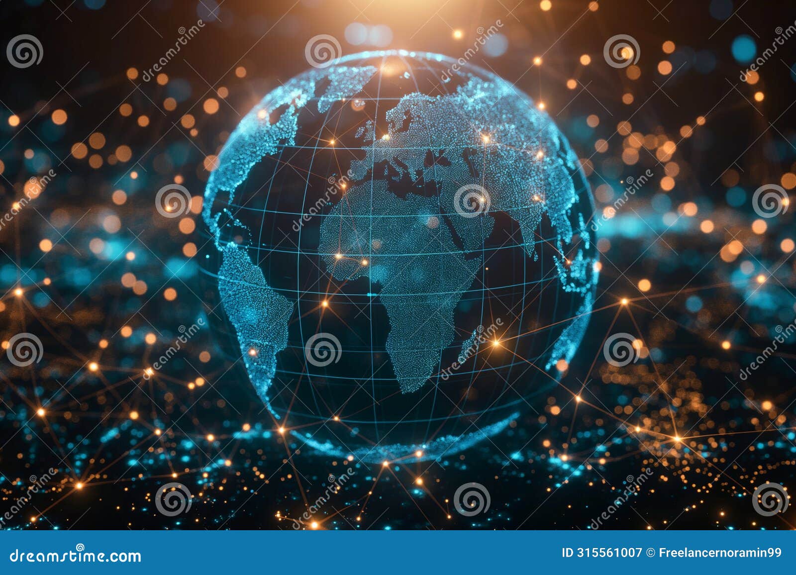 Global Network Connection Concept, Futuristic Modern Digital Internet ...