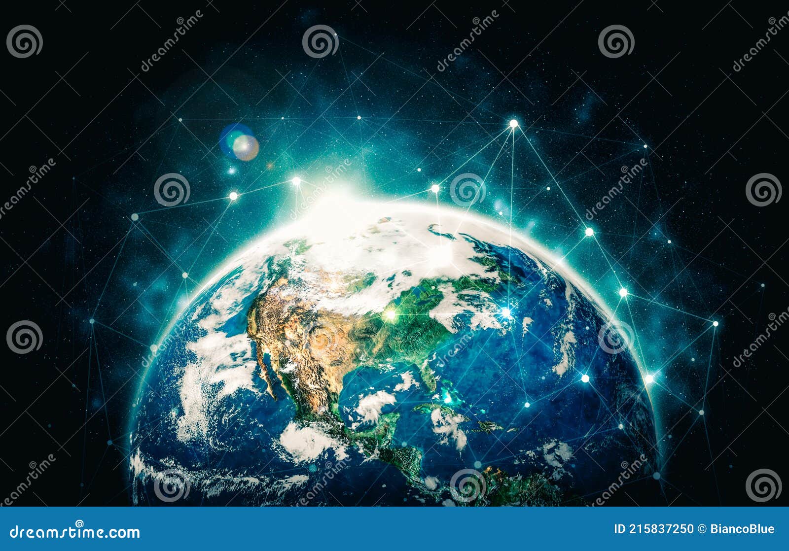 Global Network Connection Covering the Earth with Lines of Innovative ...