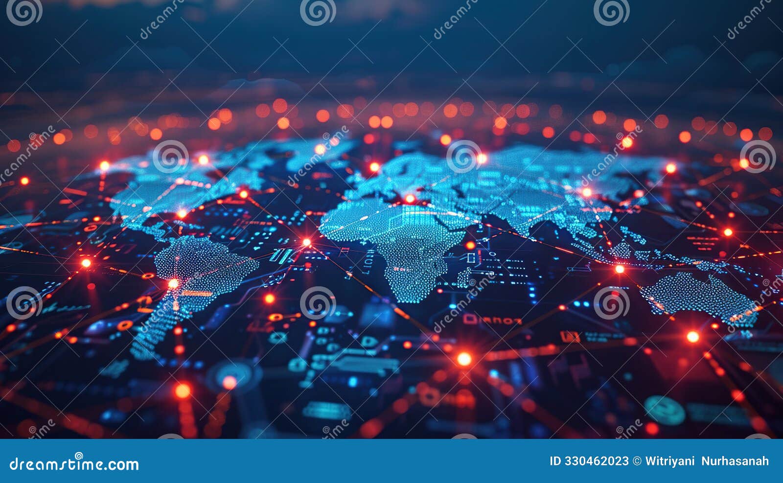 Global Network Connection stock illustration. Illustration of ...